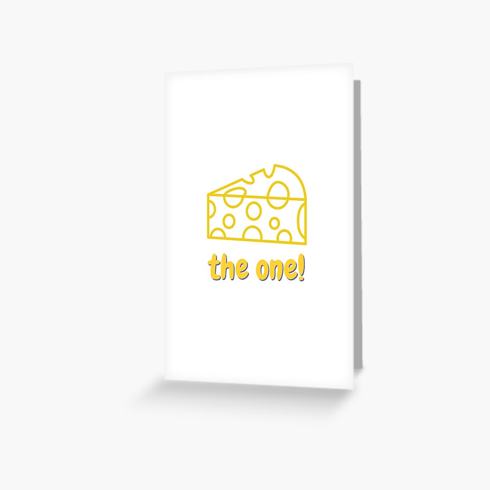 "Cheese the One Line Art | Romantic Cheese Pun" Greeting Card for Sale ...