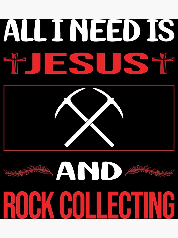 Póster «Funny Jesus Rock Recolectando rocas Rockhound Rockhounding» de ...