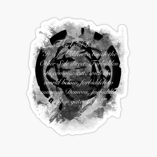 "The First Law" Sticker for Sale by PuddleDuk | Redbubble