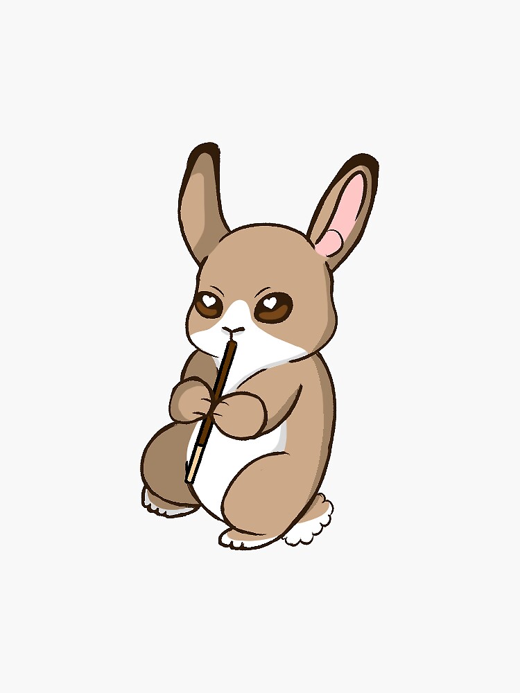 "Cute Coco Pocky Bunny" Sticker by majorboitabs | Redbubble