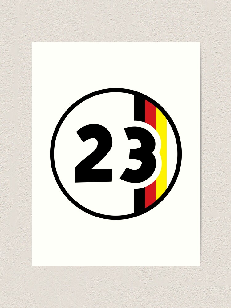 "Vintage Classic Retro German 23 Car Racing Number" Art Print by ...
