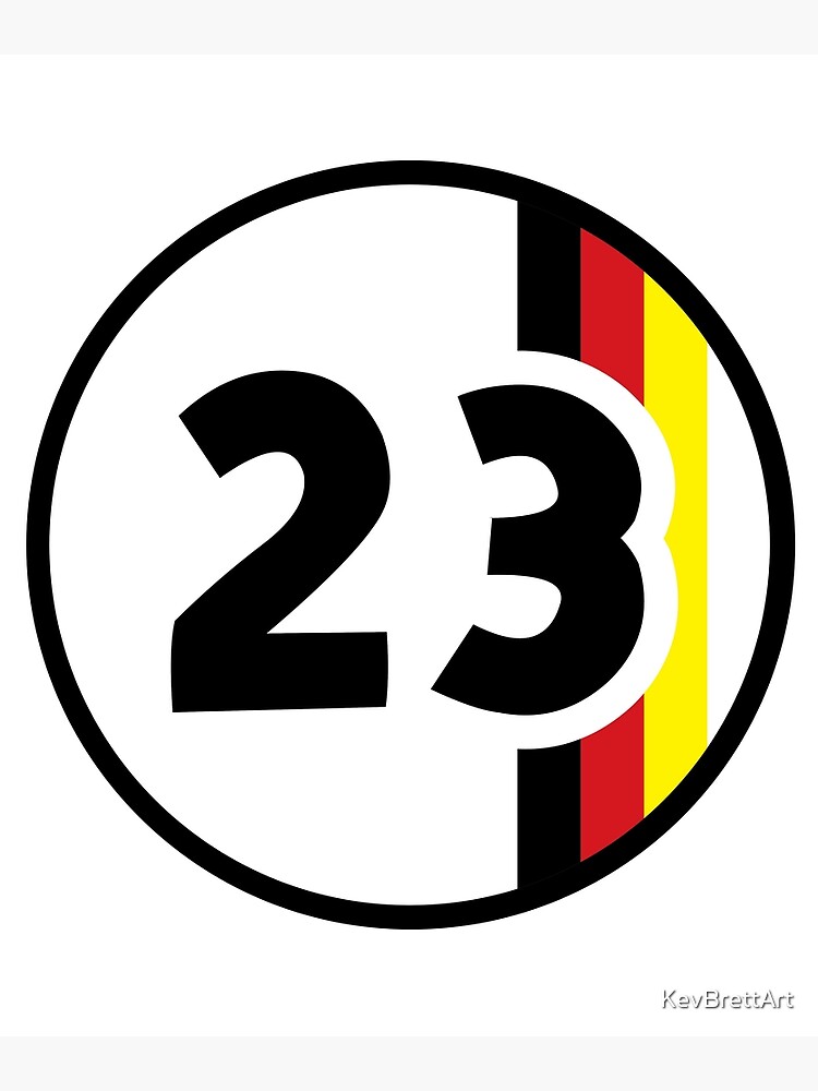 "Vintage Classic Retro German 23 Car Racing Number" Art Print by ...