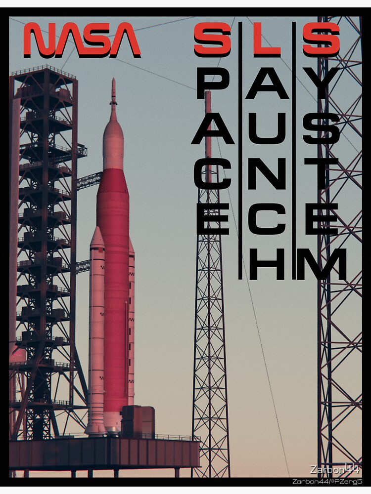 "Space Launch System KSP Poster" Sticker by Zarbon44 | Redbubble
