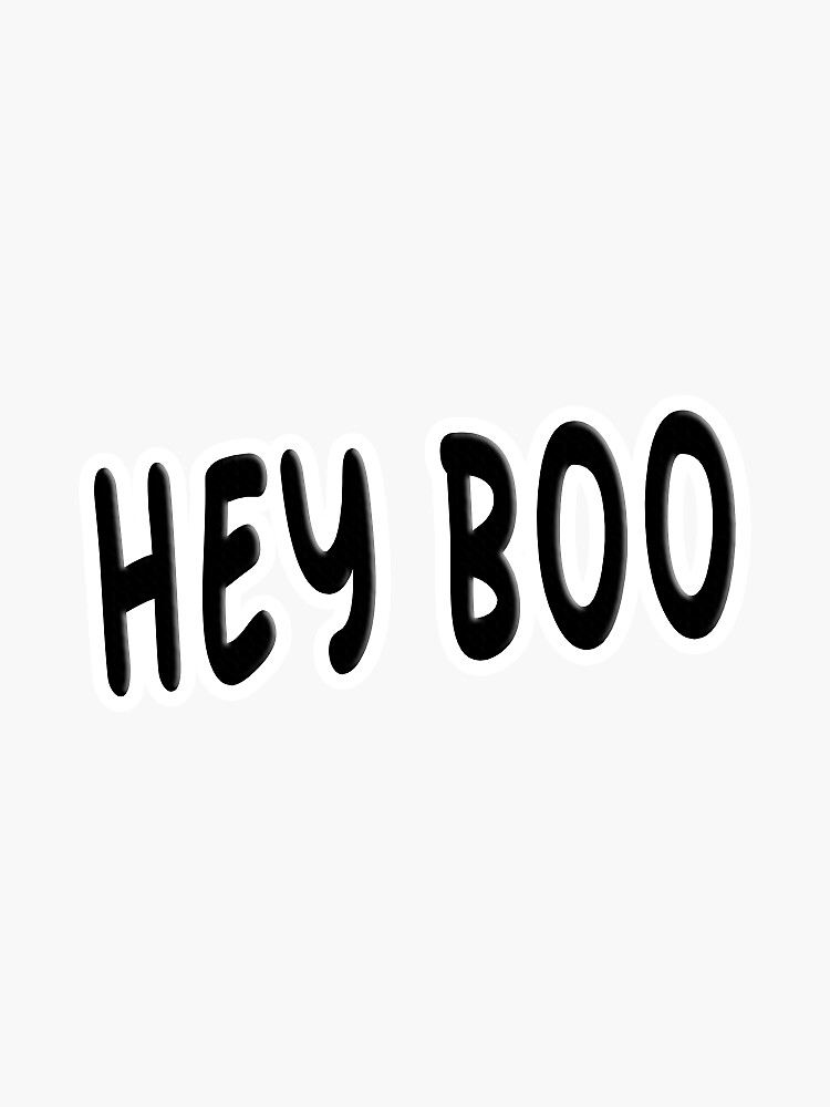 "hey boo" Sticker by fantasyshop7 | Redbubble