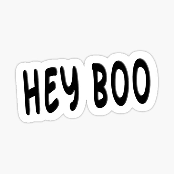 "hey boo" Sticker by fantasyshop7 | Redbubble