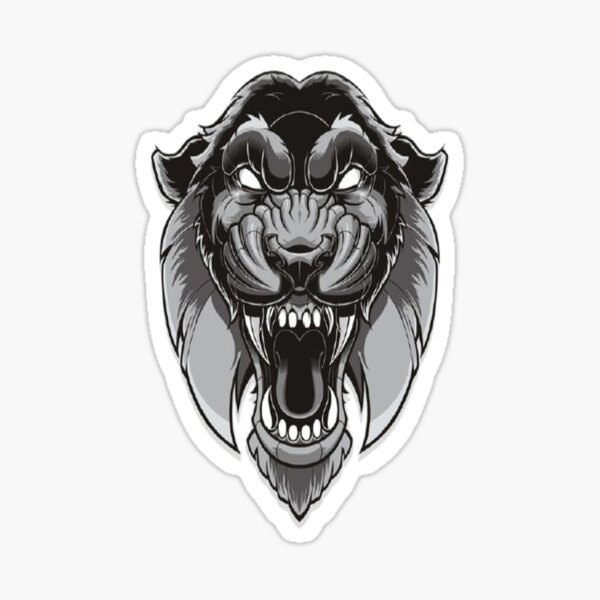 "Angry Tiger." Sticker for Sale by Altyn6 | Redbubble