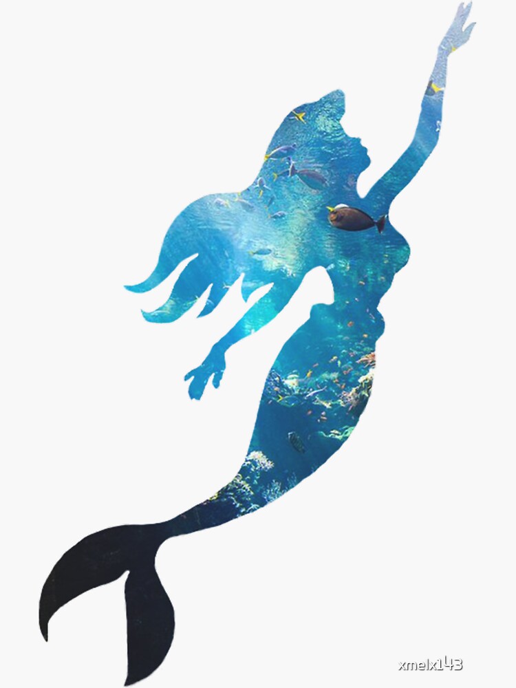 "Mermaid" Sticker for Sale by xmelx143 | Redbubble