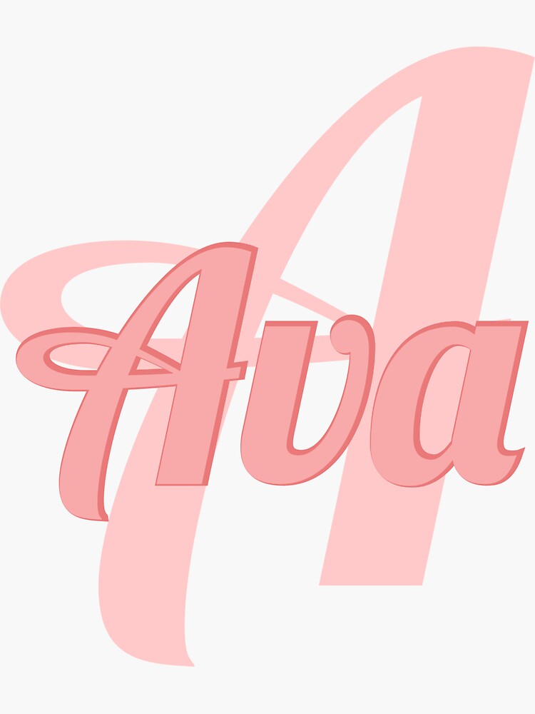 "Ava with initial A " Sticker for Sale by jshek8188 | Redbubble