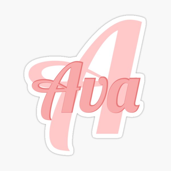 "Ava with initial A " Sticker for Sale by jshek8188 | Redbubble