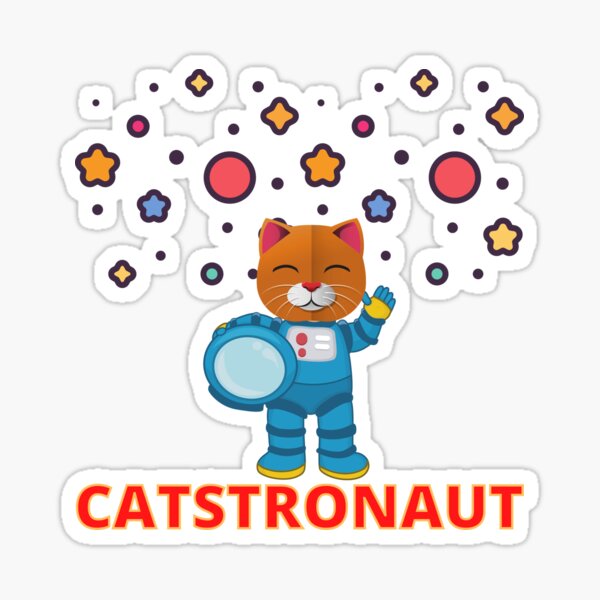 "CATSTRONAUT" Sticker for Sale by JockArts | Redbubble