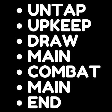"MTG Untap Unkeep Draw" Sticker for Sale by Sadil | Redbubble