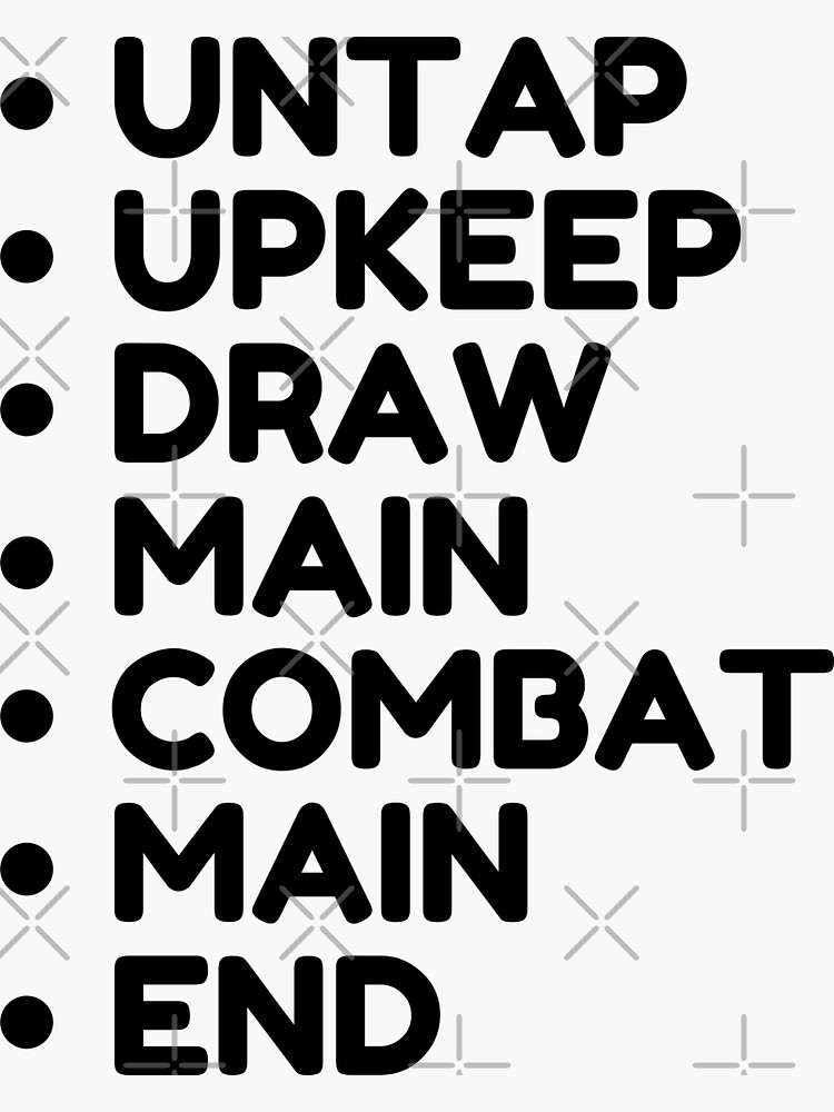 "MTG Untap Unkeep Draw" Sticker for Sale by Sadil | Redbubble