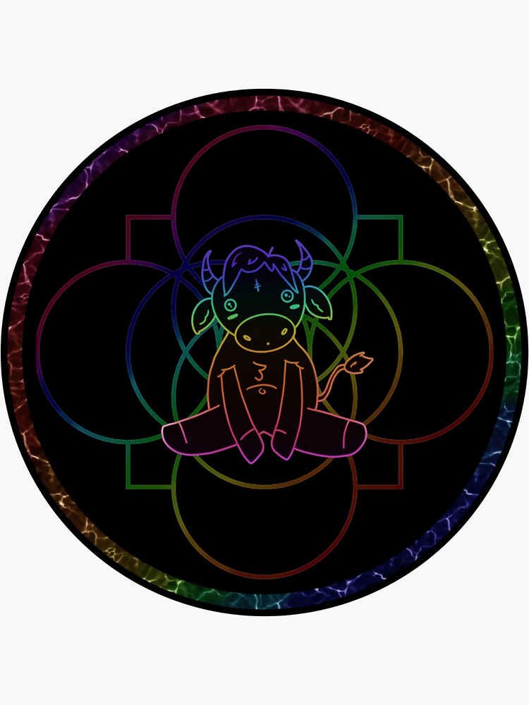 "Taurus Bull Sacred Geometry" Sticker for Sale by Kokosorrel | Redbubble