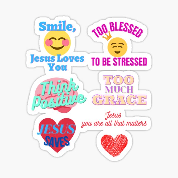 "6 in 1 Sticker Pack, Jesus Stickers,Stickers" Sticker by PrestigeTingz ...