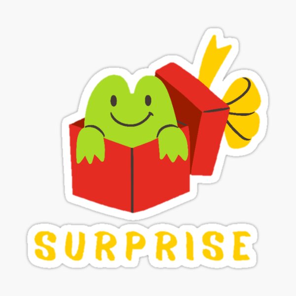 "Tiny surprise frog " Sticker by COLORFULEMOJI | Redbubble