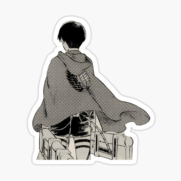 "attack on titan , shingeki no kyojin : levi ackerman ; anime" Sticker ...