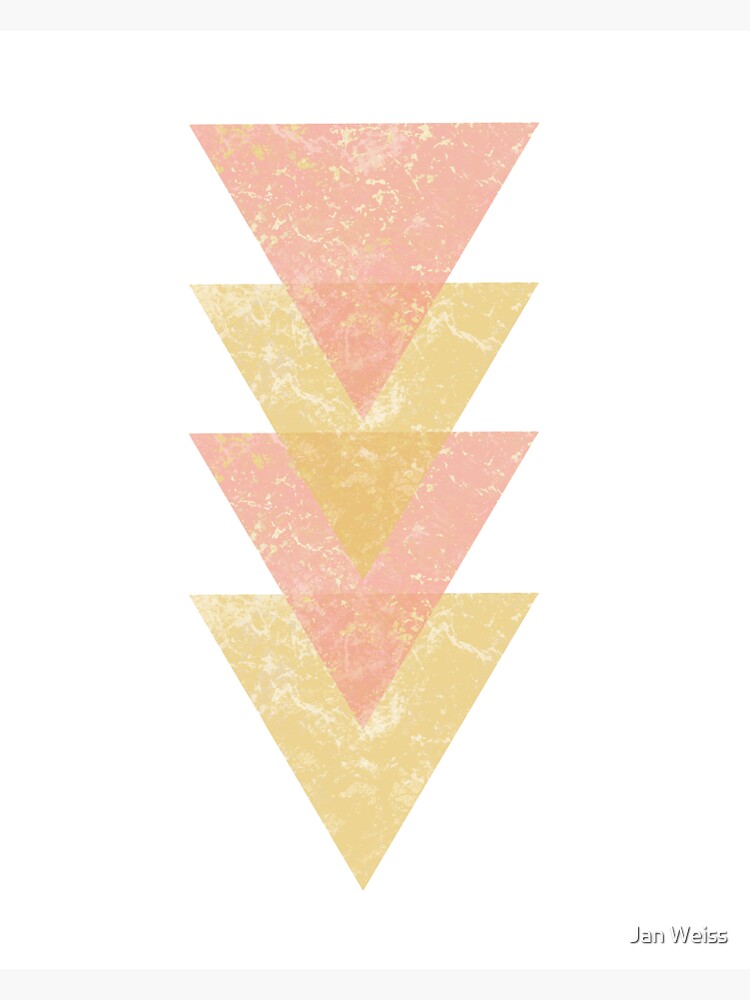 "Pink and Gold Triangles" Sticker for Sale by tuesdaymoon | Redbubble
