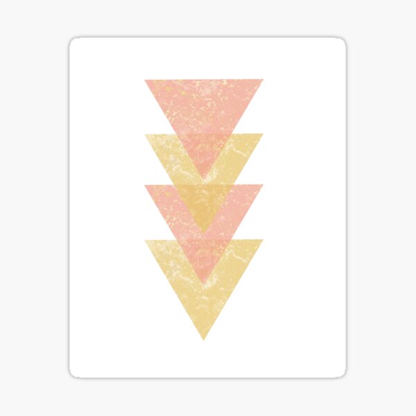 "Pink and Gold Triangles" Sticker for Sale by tuesdaymoon | Redbubble