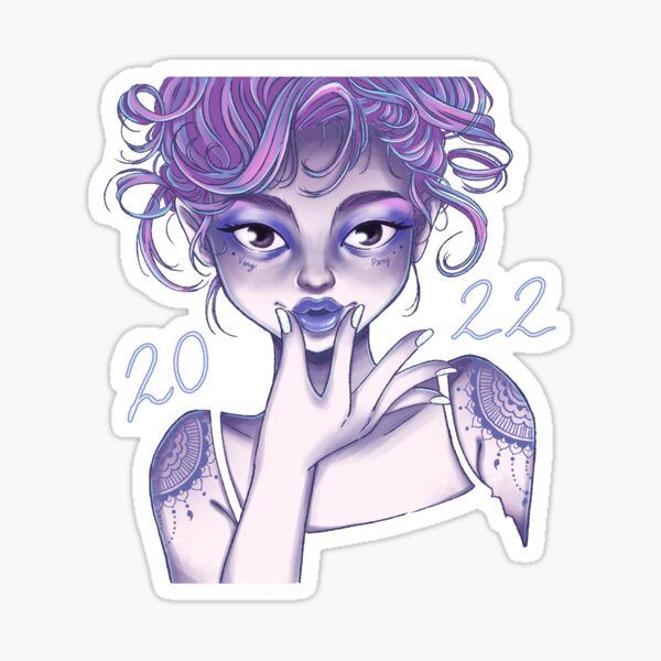 "Pantone 2022 Very Peri" Sticker for Sale by Weiliepew | Redbubble