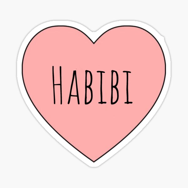 "Habibi heart" Sticker by YiskaStore | Redbubble