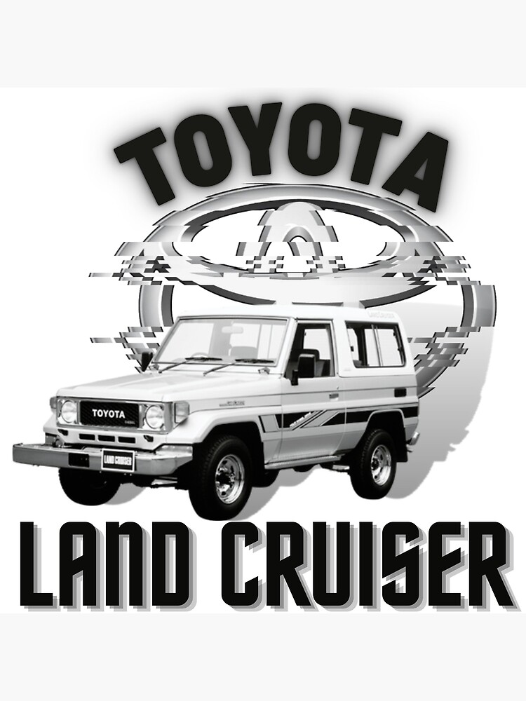 "Toyota Land Cruiser From Side With Shadow and Logo" Art Print by Off ...