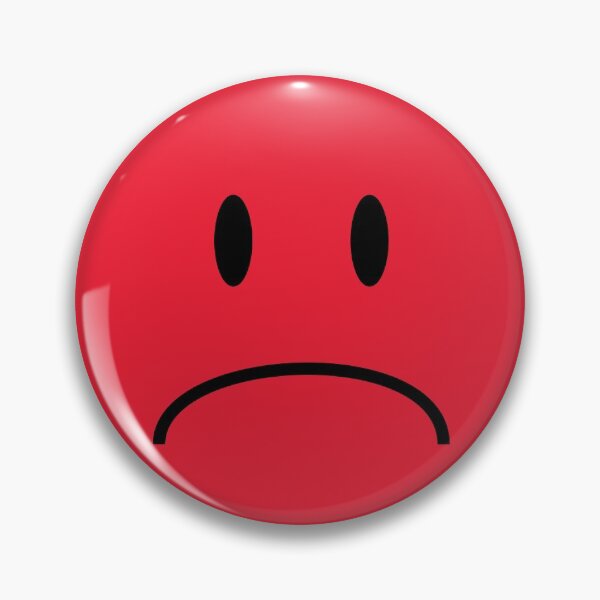 "Red sad face" Pin for Sale by BunnyMaelstrom | Redbubble