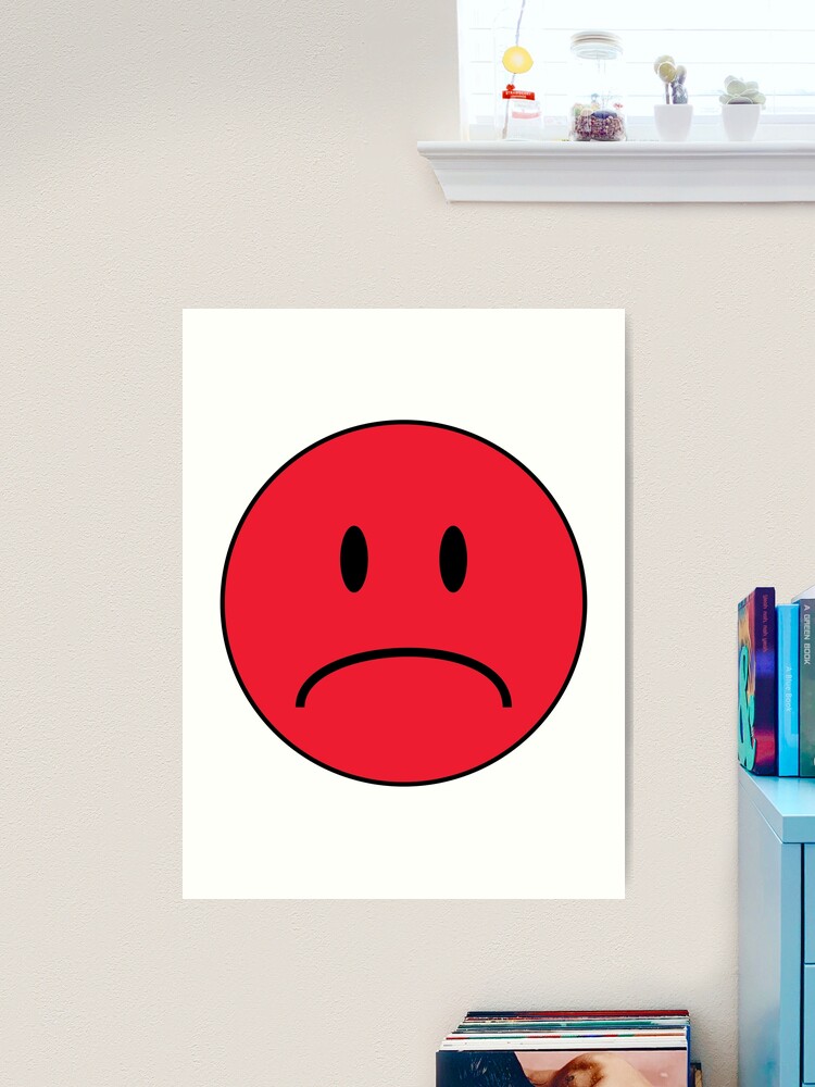Sad Face Clipart Red