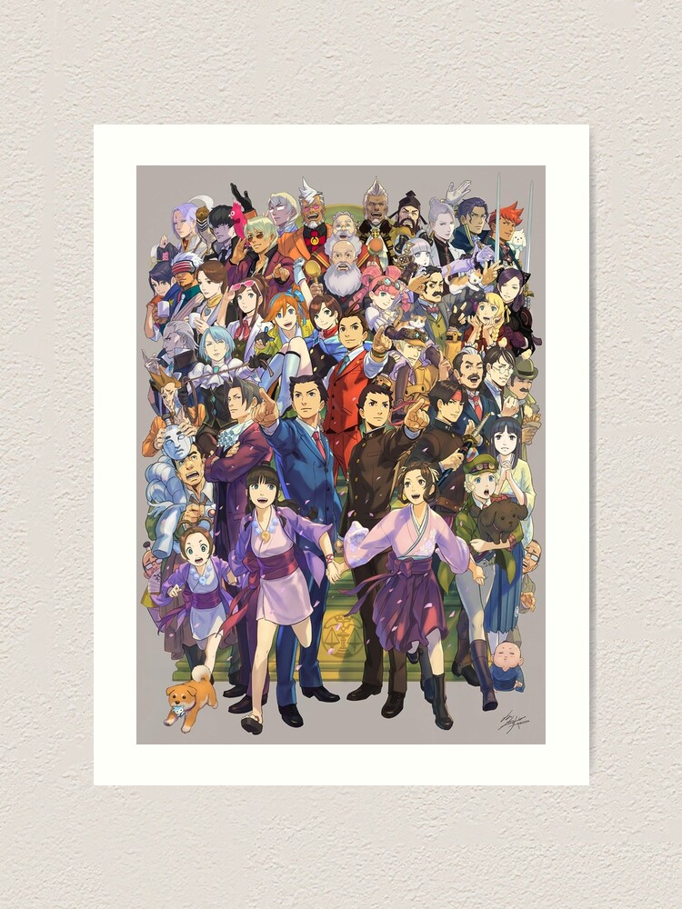 "Ace Attorney 20th Anniversary" Art Print by Ryudesigns | Redbubble