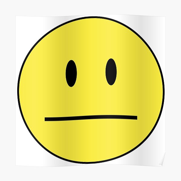 "Yellow neutral face" Poster for Sale by BunnyMaelstrom | Redbubble