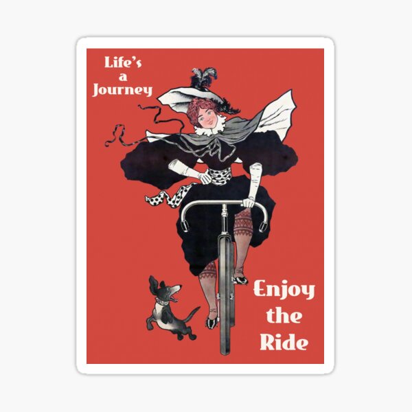 "Life is a Journey Enjoy the Ride -Vintage" Sticker for Sale by Annas ...
