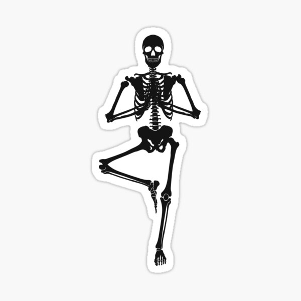 "Skeleton Yoga - Best Meditating" Sticker for Sale by OUSS1K | Redbubble