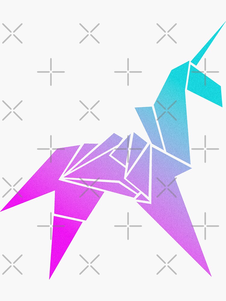 "blade runner unicorn in neon blue and pink" Sticker for Sale by ...