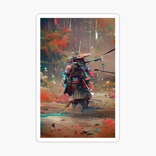 "Shattered Samurai" Sticker by EtherealLabAI | Redbubble