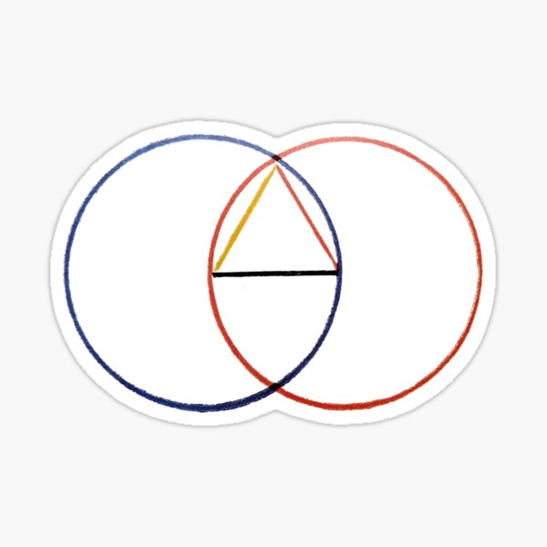 "Euclid's Elements, Book I, Proposition 1" Sticker by TheProgramme ...