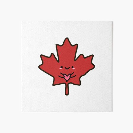"Cute Maple Leaf smiley face" Art Board Print by williamiyov | Redbubble