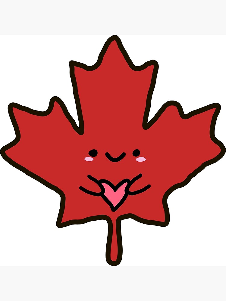 "Cute Maple Leaf smiley face" Poster for Sale by williamiyov | Redbubble