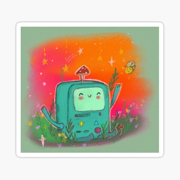 "bmo!!!" Sticker by sleepyplanets | Redbubble