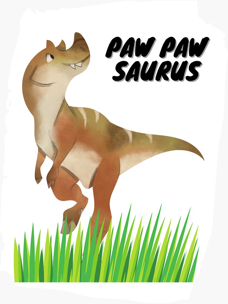 Pegatina «Pawpawsaurus T Rex Dinosaurio Pawpaw Saurus Familia» de ...