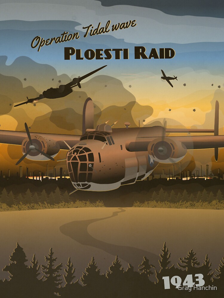 "Ploesti Raid 1943 - Operation Tidal Wave" Sticker by Grayhanch | Redbubble