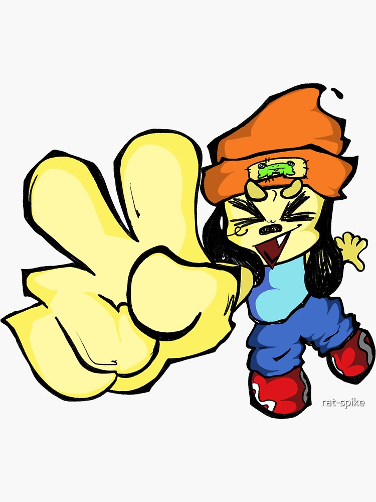 "Parappa the Rapper (no background version with shadows)" Sticker by ...