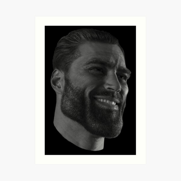 "GIGACHAD" Art Print for Sale by BrutalistPrint | Redbubble