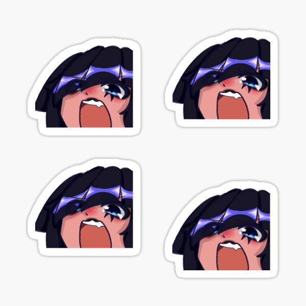 "Angry Anime cat girl stickers" Sticker for Sale by Nyamelon | Redbubble