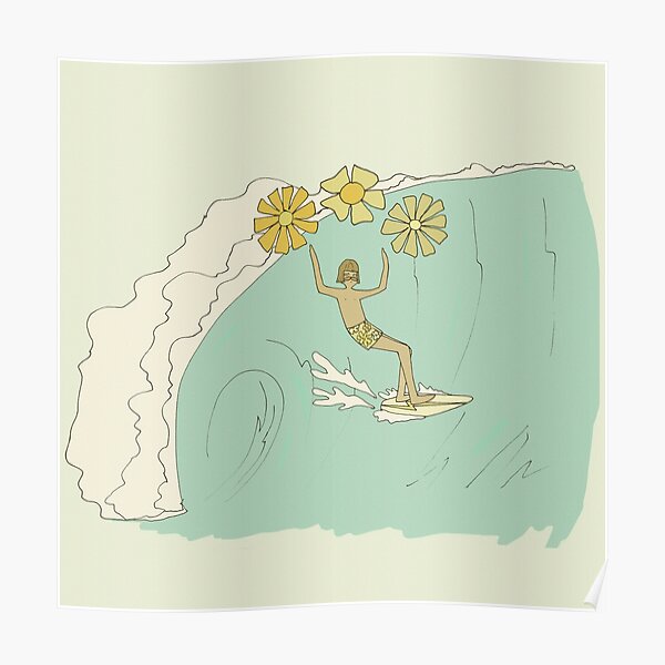 "gerry lopez inspired pipeline single fin master retro surf art by ...