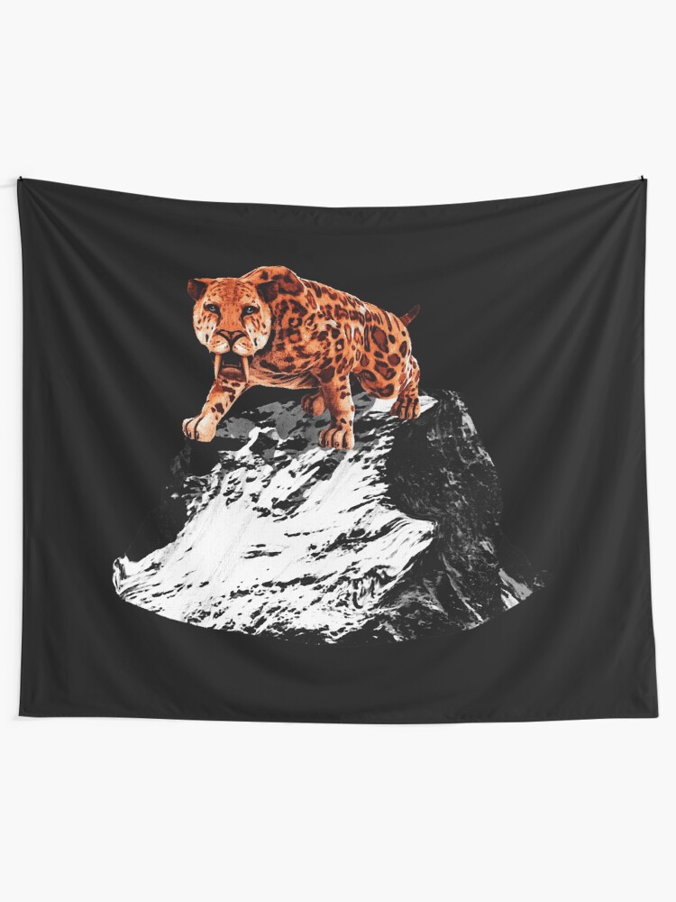 "Saber-toothed tiger, primeval motifs, primeval cat, smilodon, big cat ...