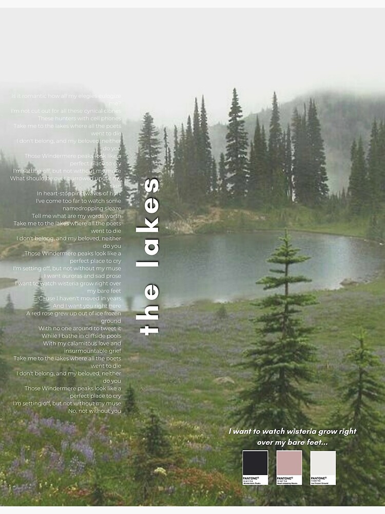 "The Lakes Taylor Swift Poster Folklore" Photographic Print for Sale by ...