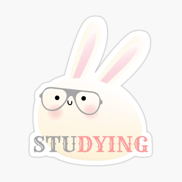 "Nerd bunny, hipster bunny, bunny with glasses" Sticker for Sale by ...