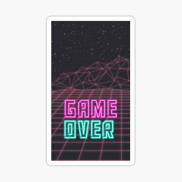 "Game Over" Sticker for Sale by omaralmanaseer9 | Redbubble