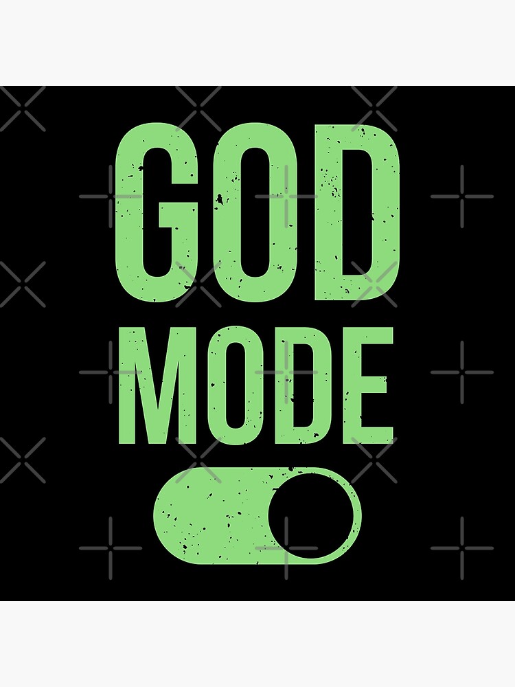 "God mode on-green bold letter" Poster for Sale by qinestreetwears ...