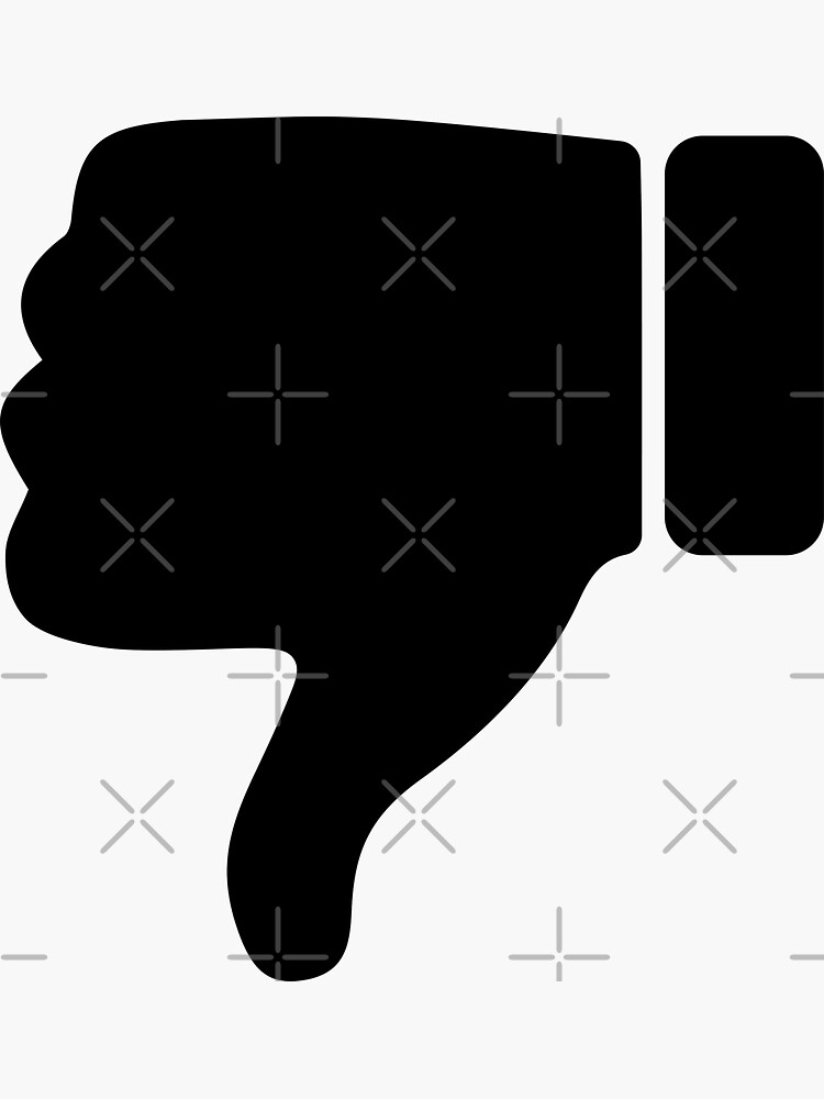 "Copy of Thumbs Down Thumb Boo - White" Sticker for Sale by ...