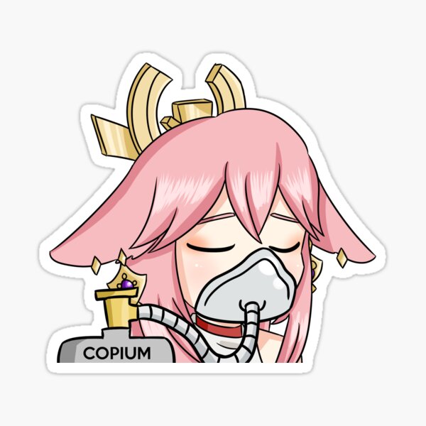 "Yae Copium" Sticker for Sale by Naedix | Redbubble